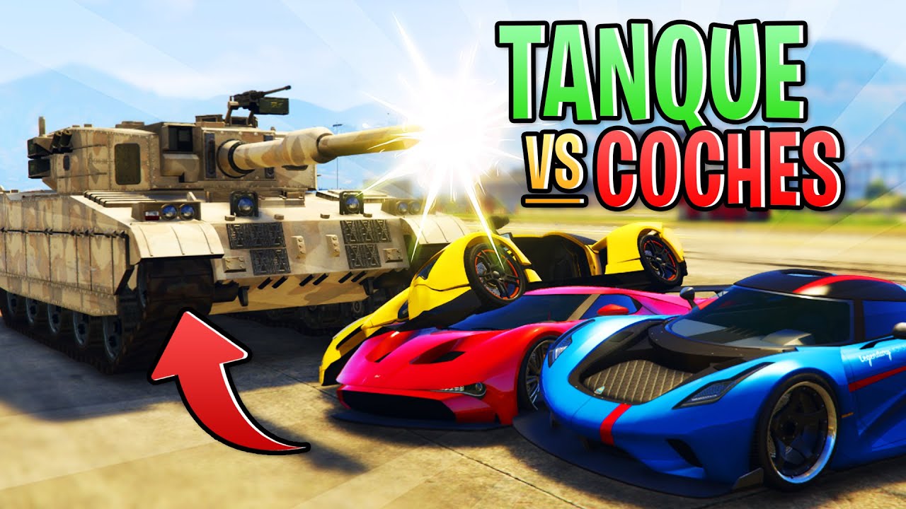 ¡1 TANQUE vs 10 COCHES! 🚗💥😡 - GTA 5 ROLEPLAY - YouTube