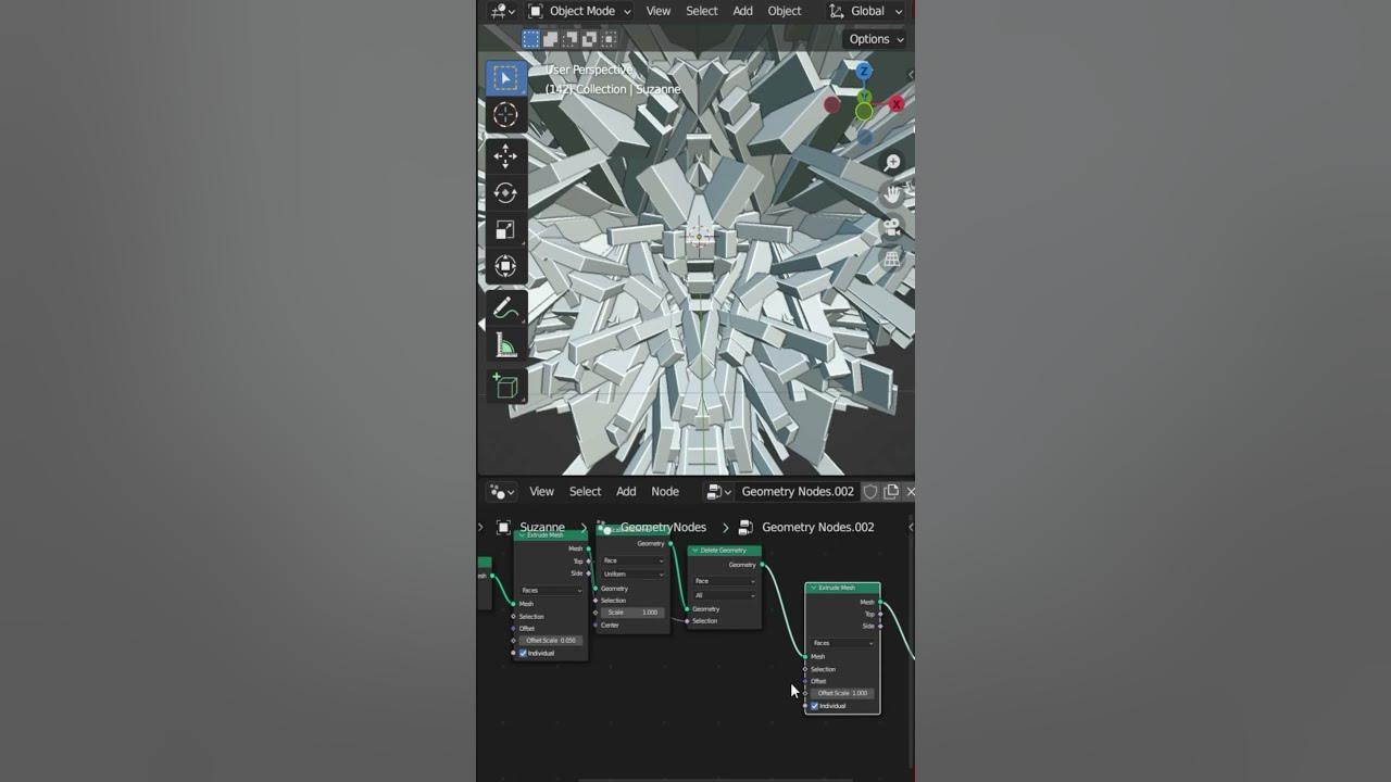 Geometry Nodes Blender Animation Tutorial - Blender Easy Tutorial #blendertutorial #shorts - YouTube