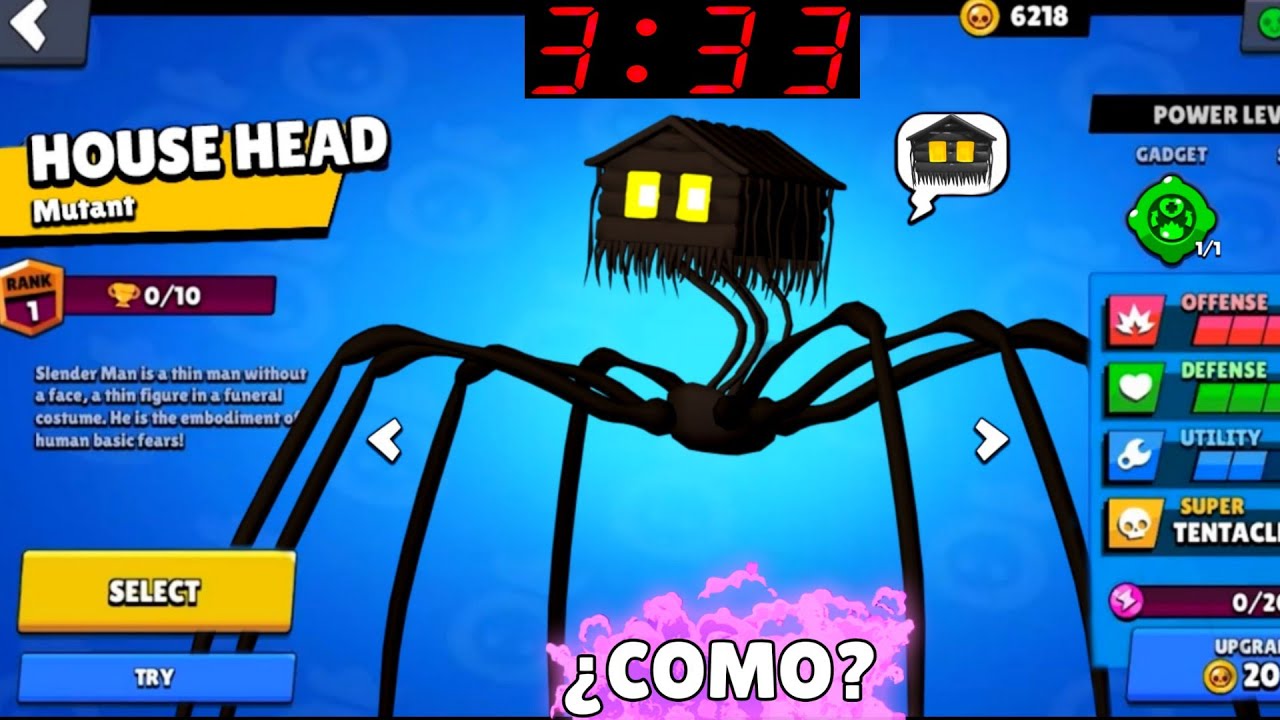 NUNCA JUEGES BRAWL STARS A LAS 3:33 AM XD | COMO CONSEGUIR A HOUSE HEAD ...