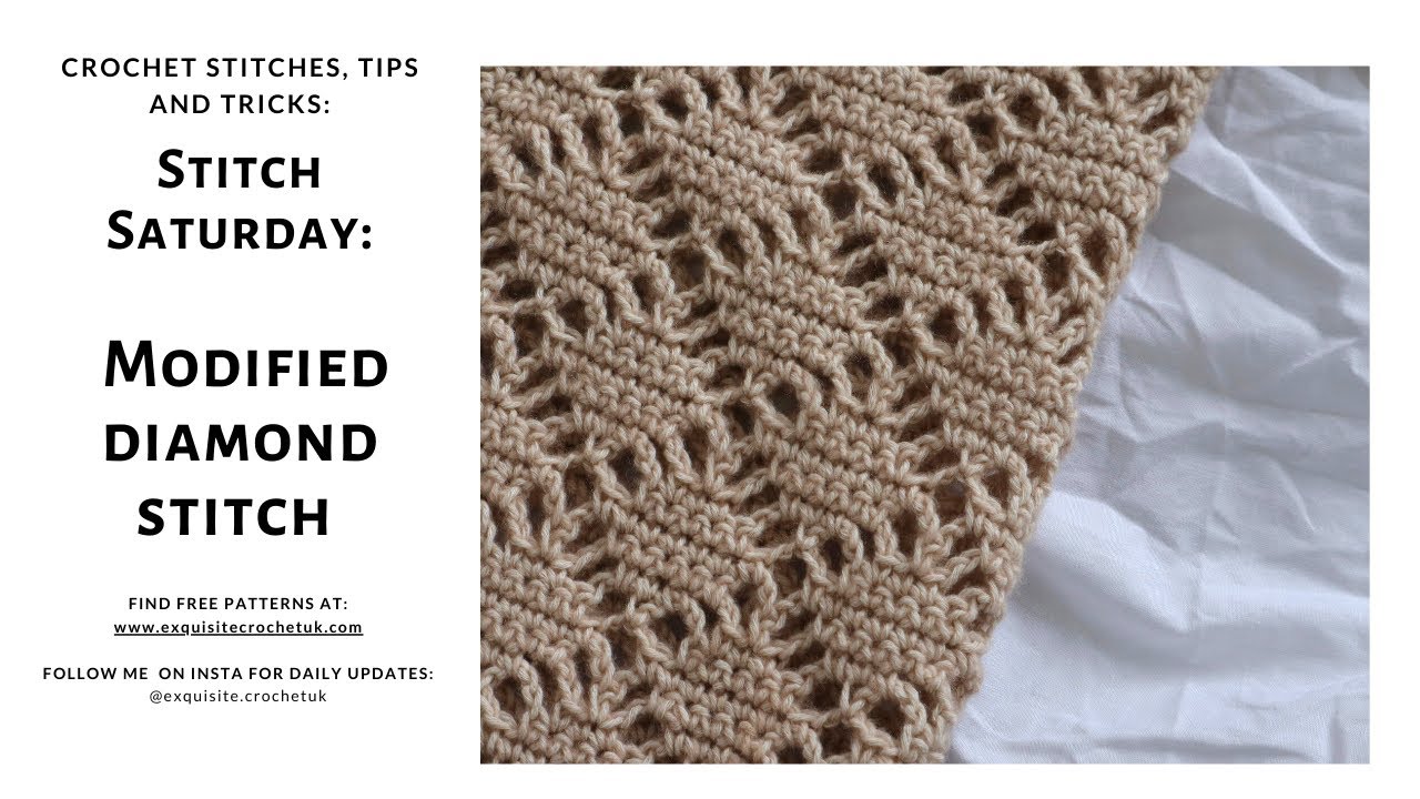 Crochet Stitches,Tips and Tricks: STITCH SATURDAY:Modified Diamond Lace ...