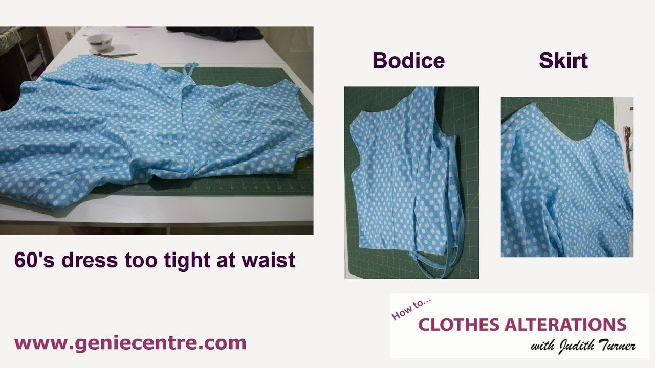 Extend waist dress with bodice and skirt - YouTube