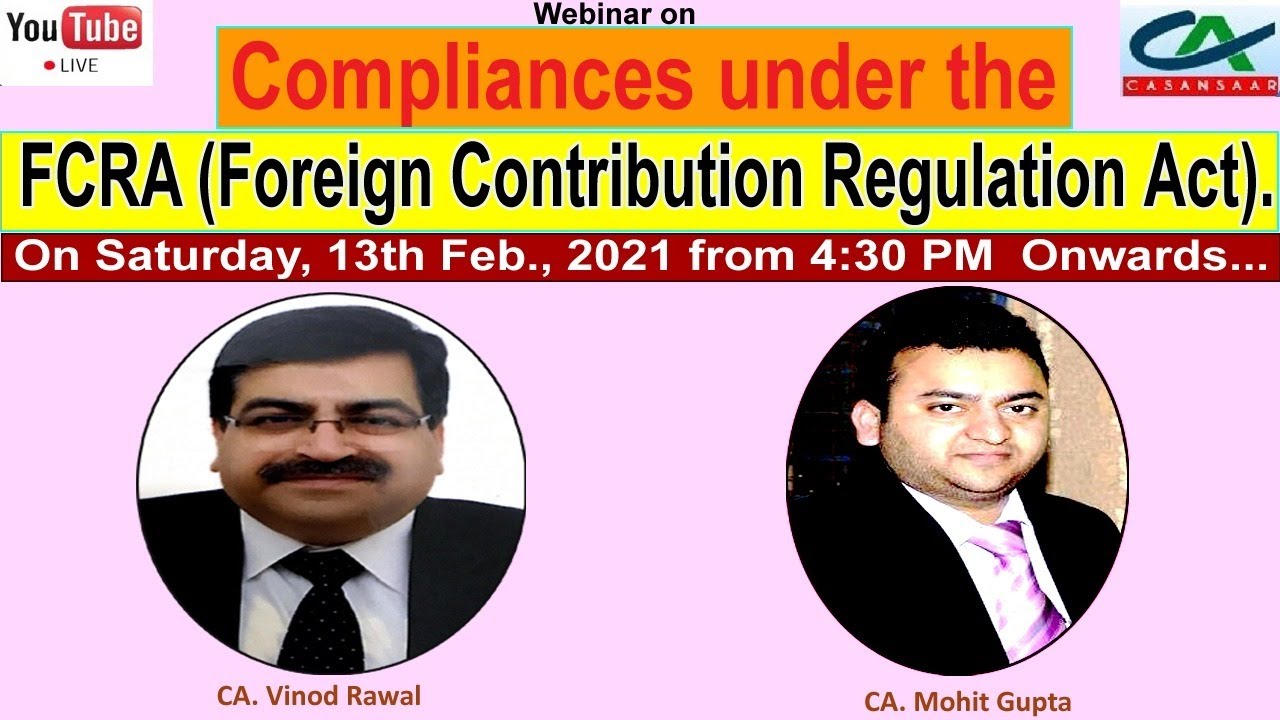 Compliances and Provisions under the FCRA (Foreign Contribution ...