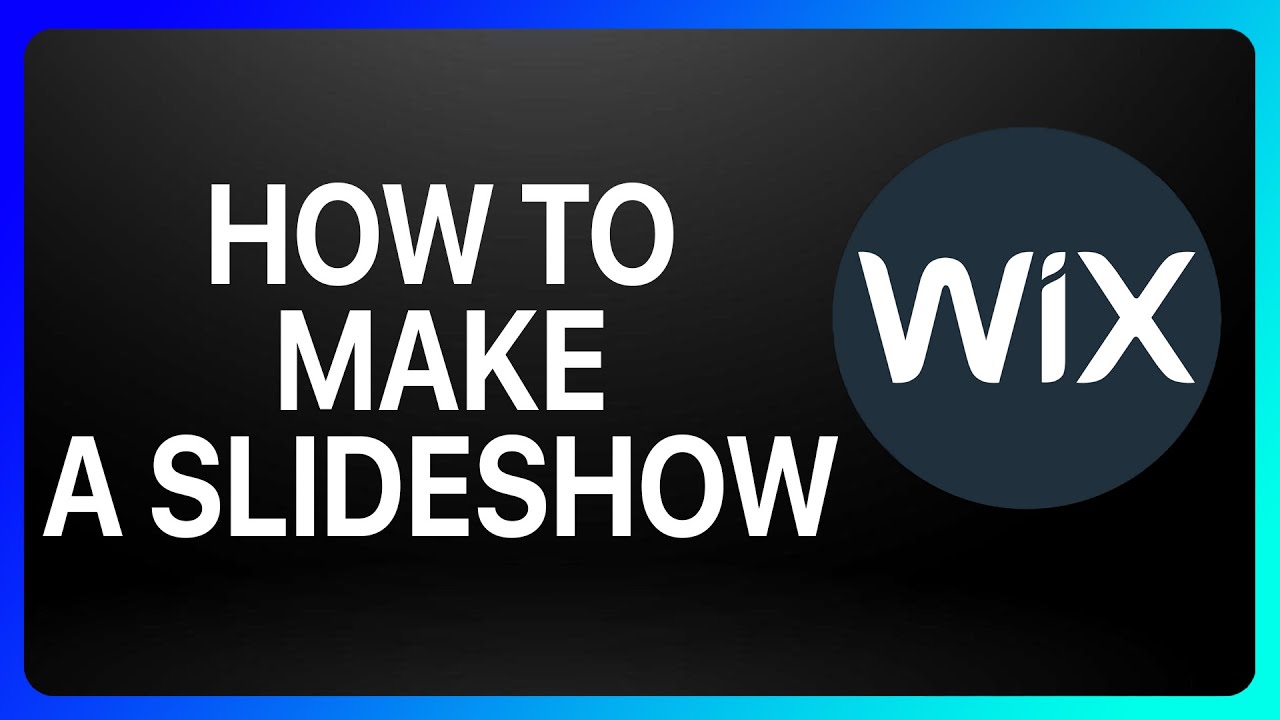 How To Make A Slideshow Wix Tutorial - YouTube