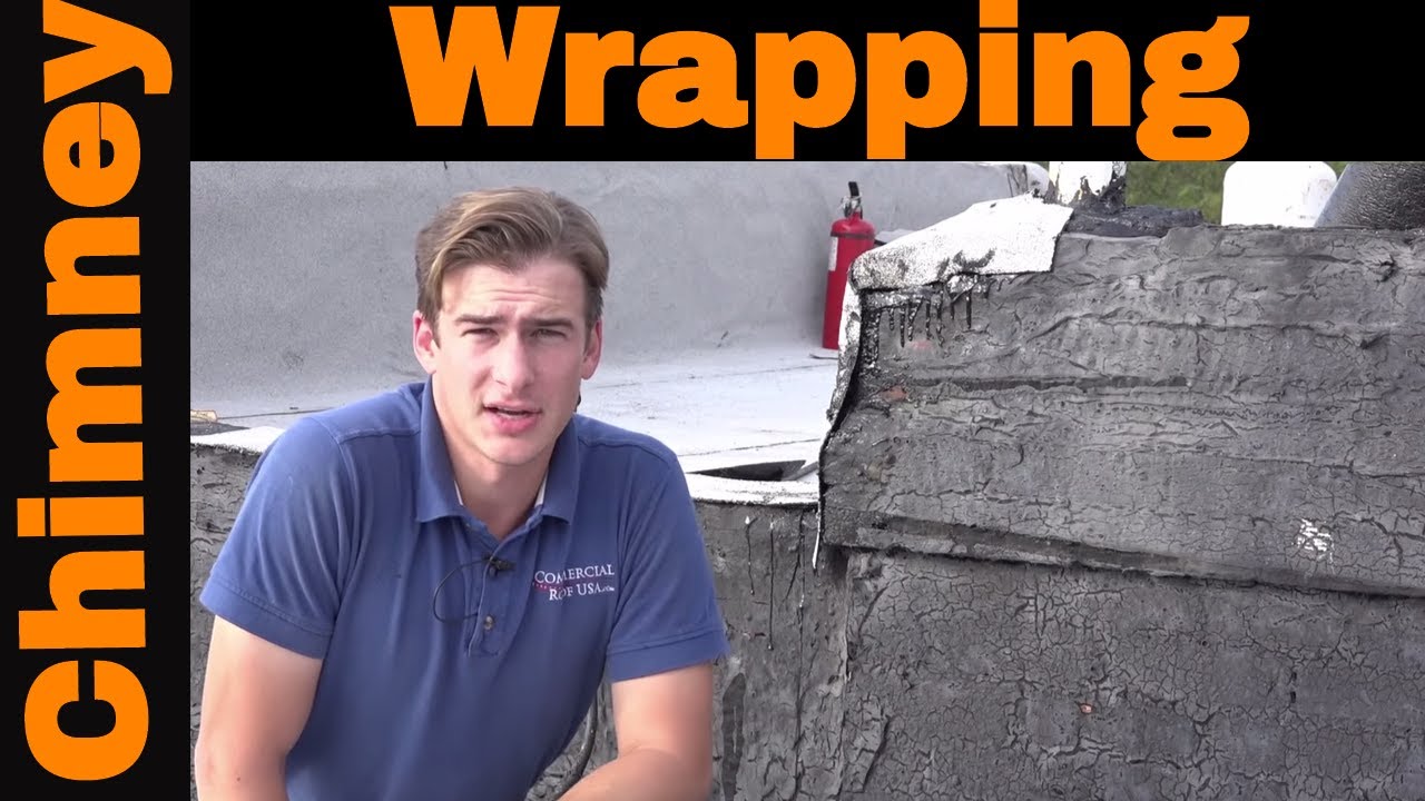 Chimney Leaking Rubber wrapping a chimney - Brownstone Brooklyn - YouTube