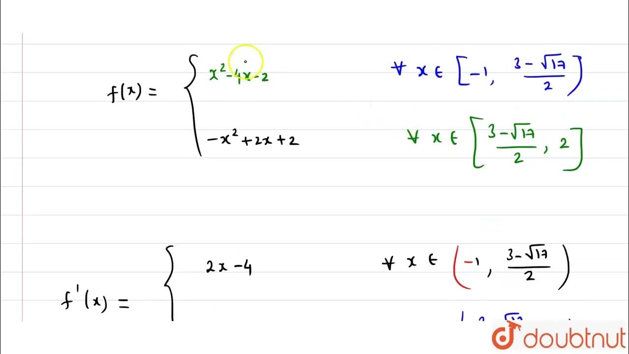 The Sum Of The Absolute Minimum And The Absolute Maximum Value Of The Function F X 3x X 2 2