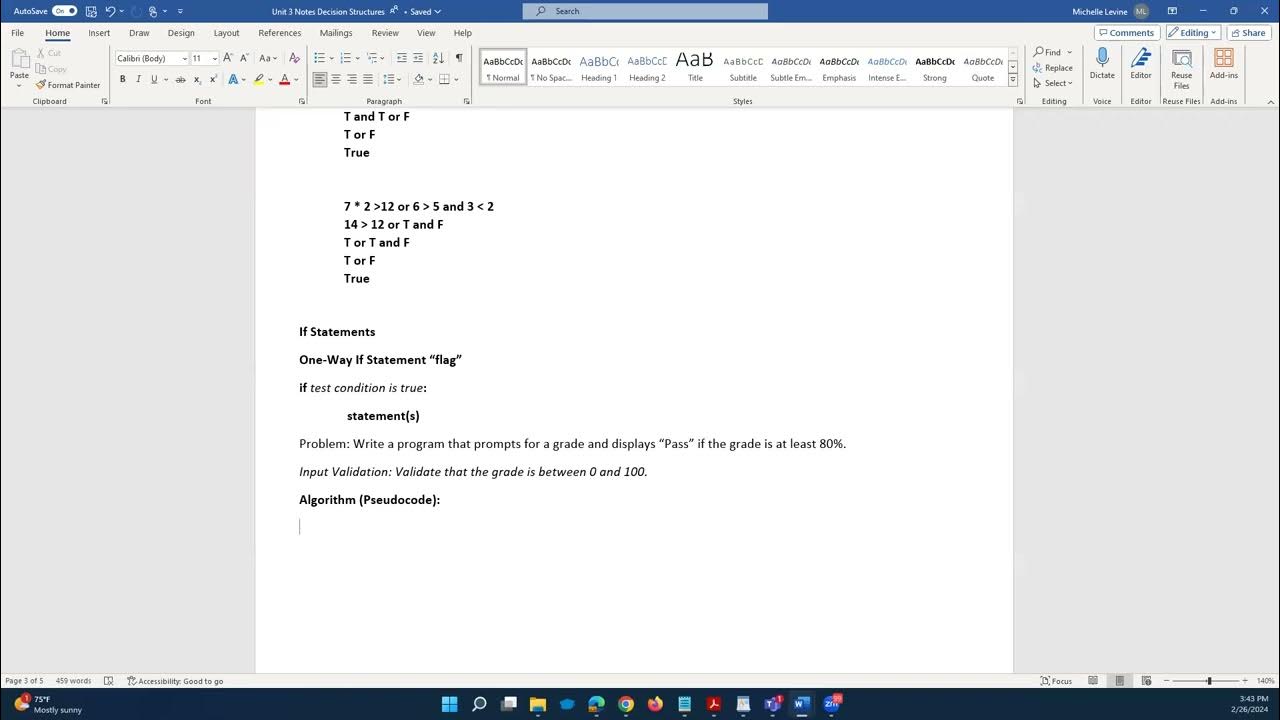 Unit 3 Selection Structures - YouTube