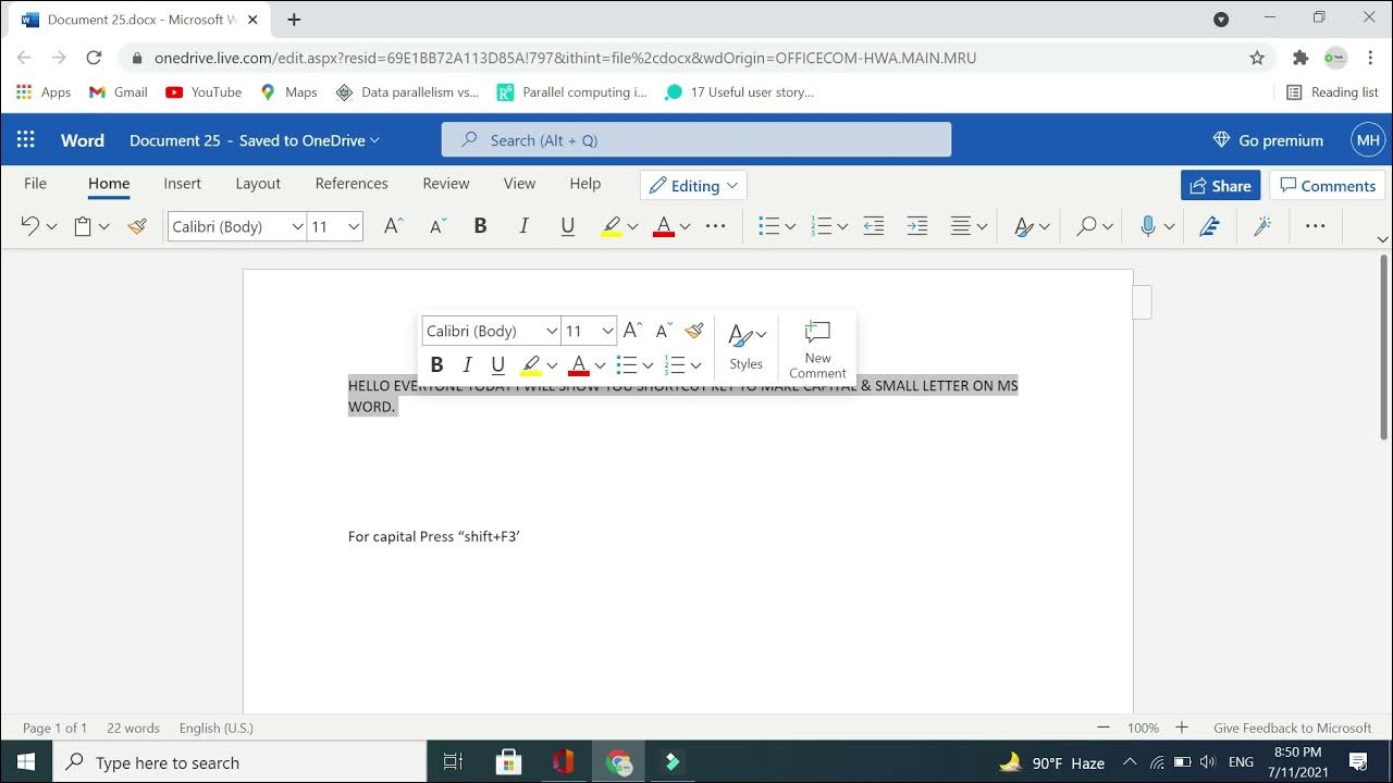 Shortcut Key To Make Capital Small Letters In MS Word Microsoft shortcut-key-to-make-capital-small-letters-in-ms-word-microsoft