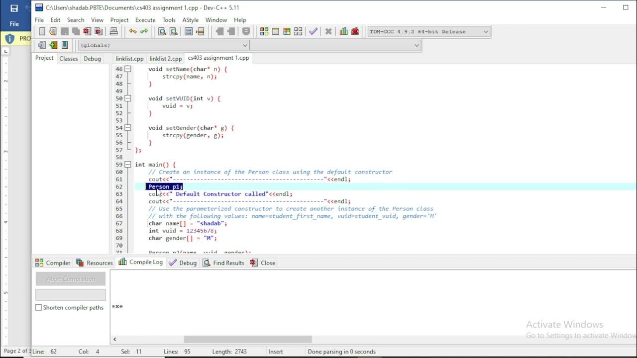 CS304P Object Oriented Programming Practical CS304P Assignment no 1 solution spring 2023 #cs304 ...
