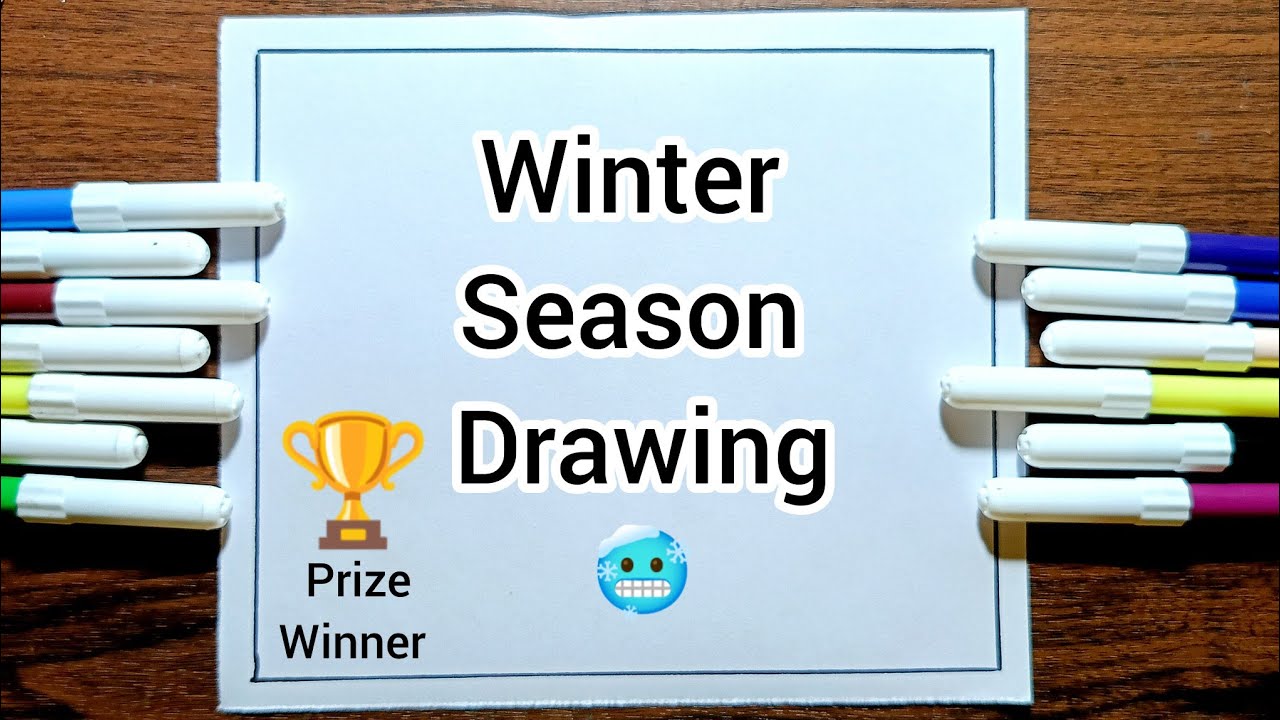 Winter Season Drawing || Winter Season Drawing Oil Pastel || Winter Day ...
