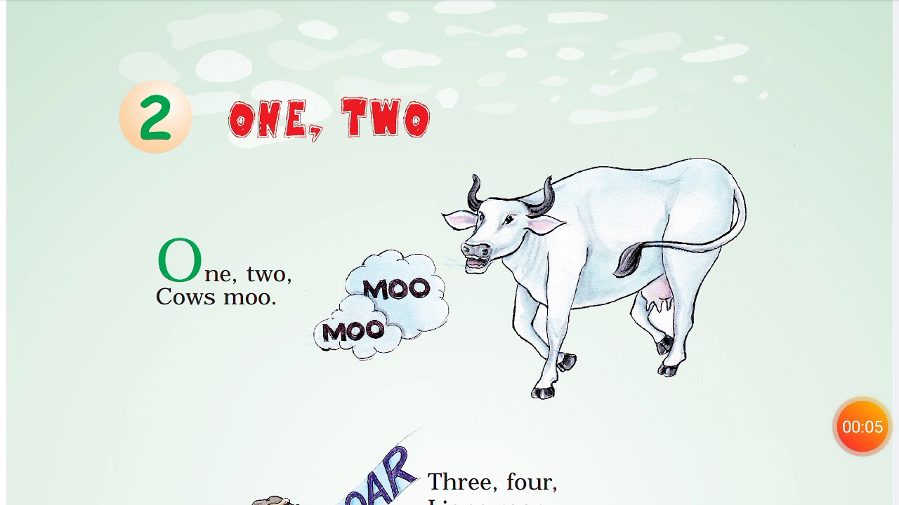 "ONE TWO POEM" CLASS 1 ENGLISH RAINDROP BOOK - YouTube