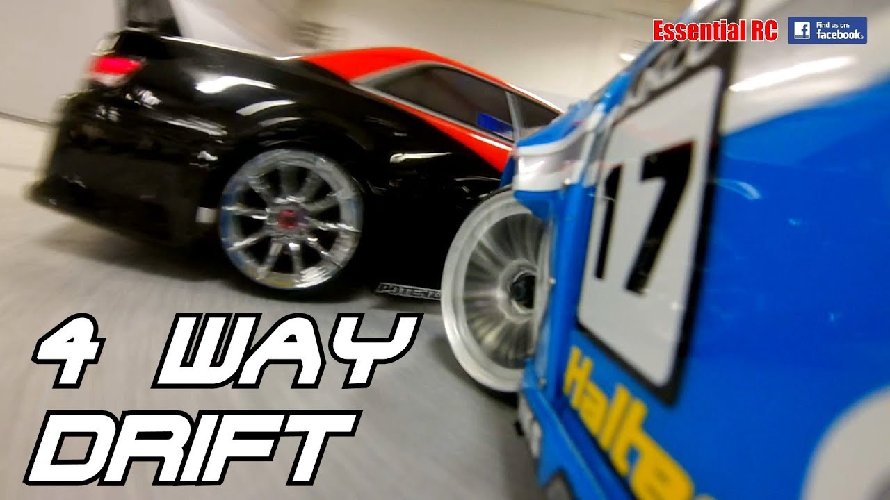 4 WAY RC CAR DRIFT MASTERS - CLOSE and TIGHT ONBOARD RC CAR ACTION ...