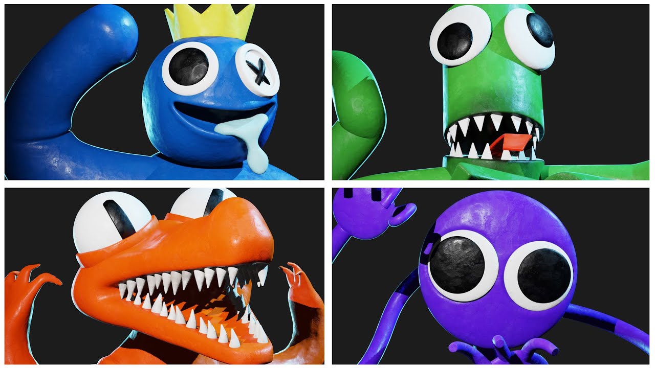 [ROBLOX] Making RAINBOW FRIENDS Characters in Blender | Blue Green ...