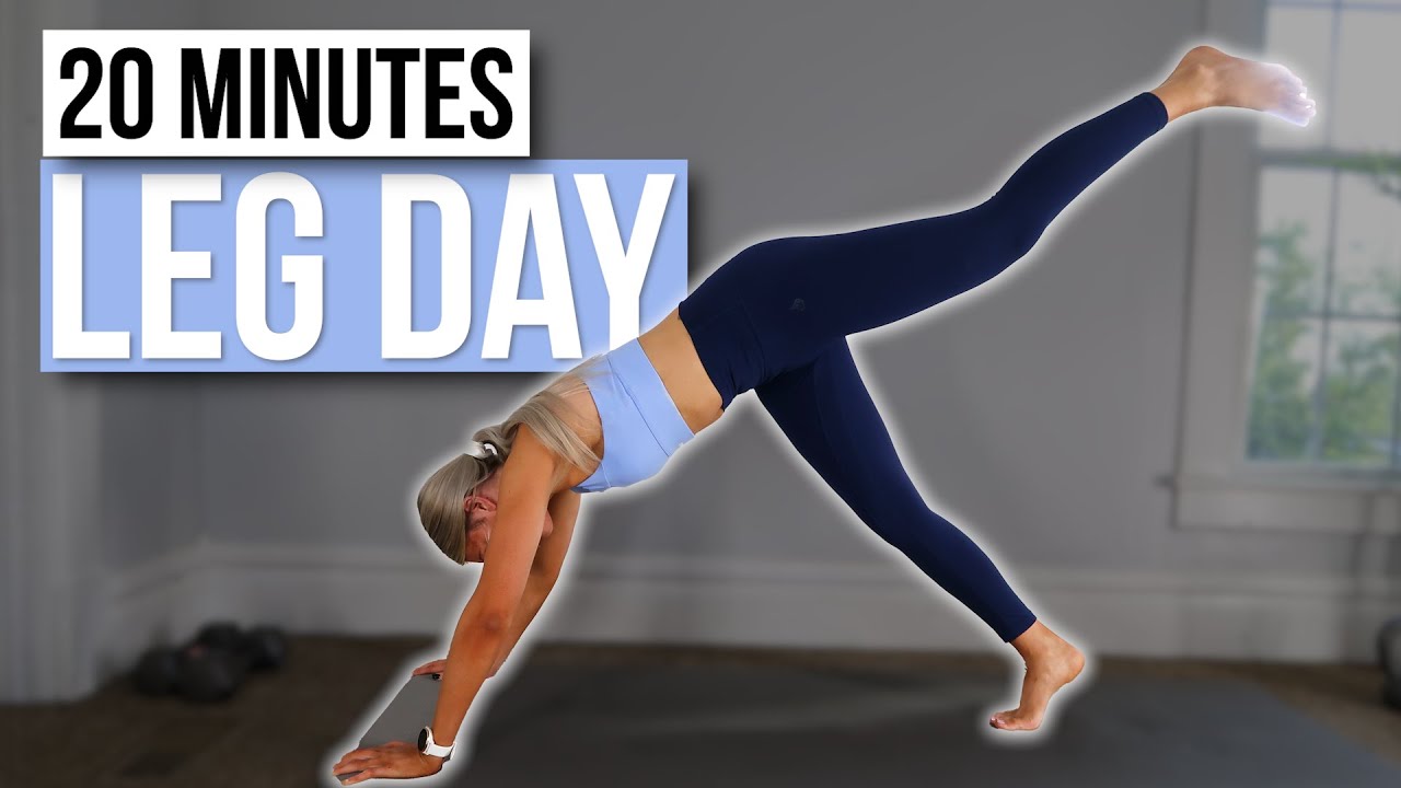 20 MIN LOWER BODY WORKOUT - No equipment | Legs, Quads, Hamstrings ...