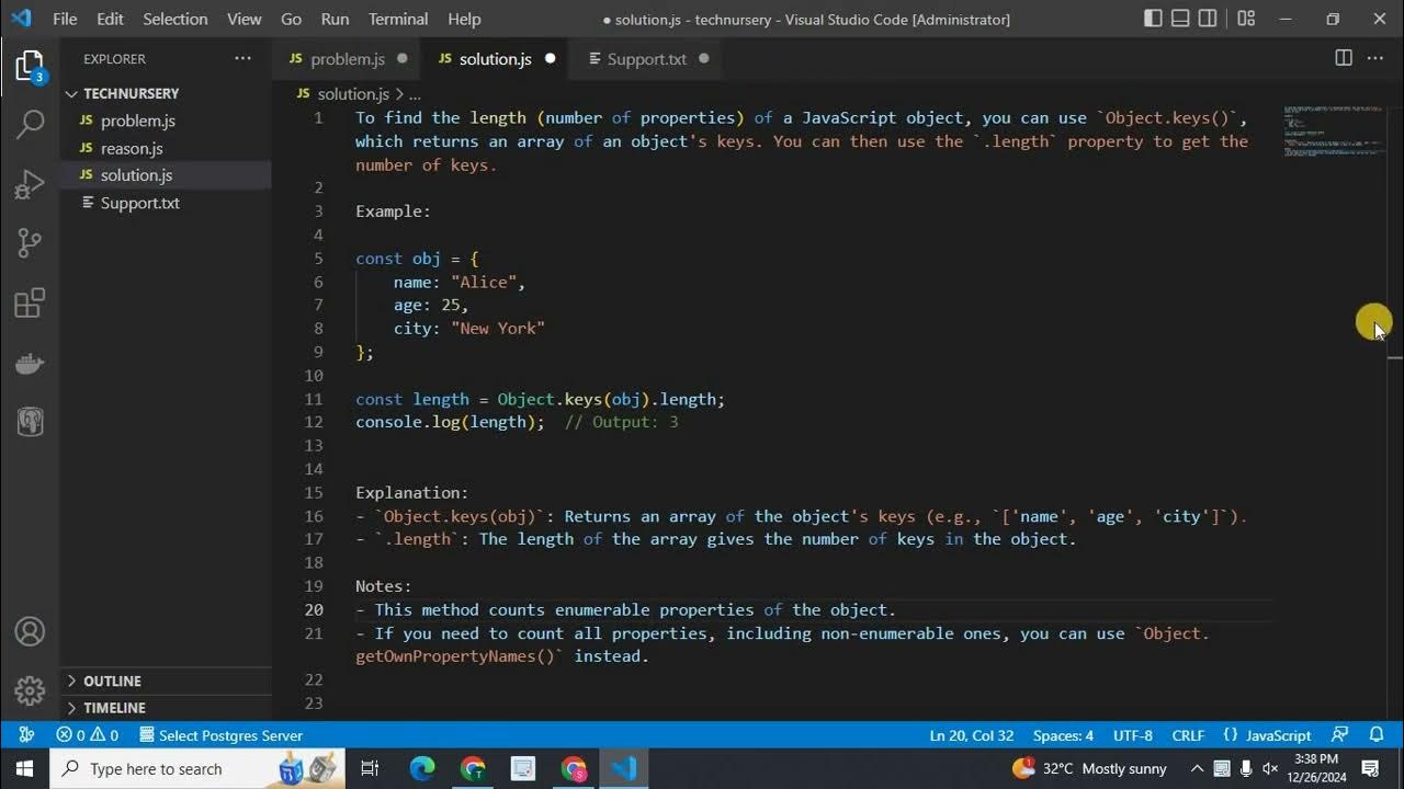 How to Find the Length of a JavaScript Object - YouTube