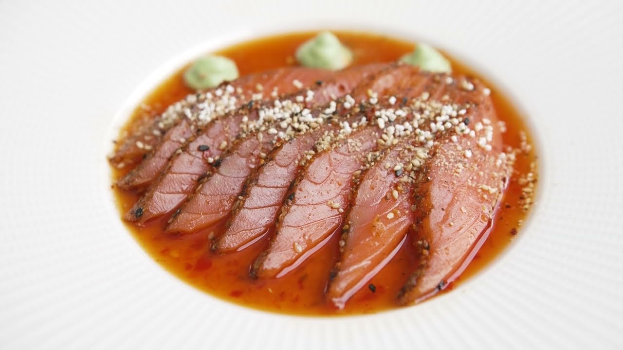Togarashi Smoked Salmon Tiradito Featuring Acme Smoked Fish - YouTube