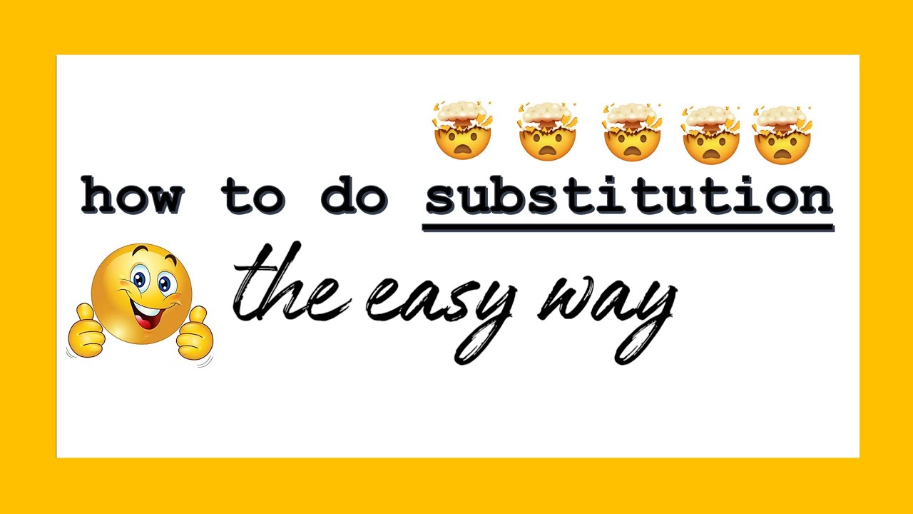 EASY: How to Do Substitution Homework for Algebra 1 - YouTube