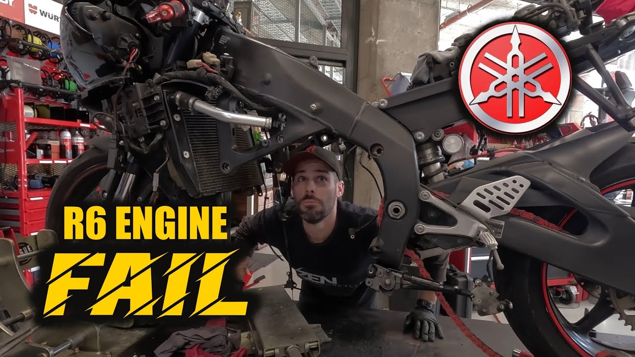 Yamaha R6 Engine FAIL! REMOVE & REPAIR?! | A Day in the Life - YouTube