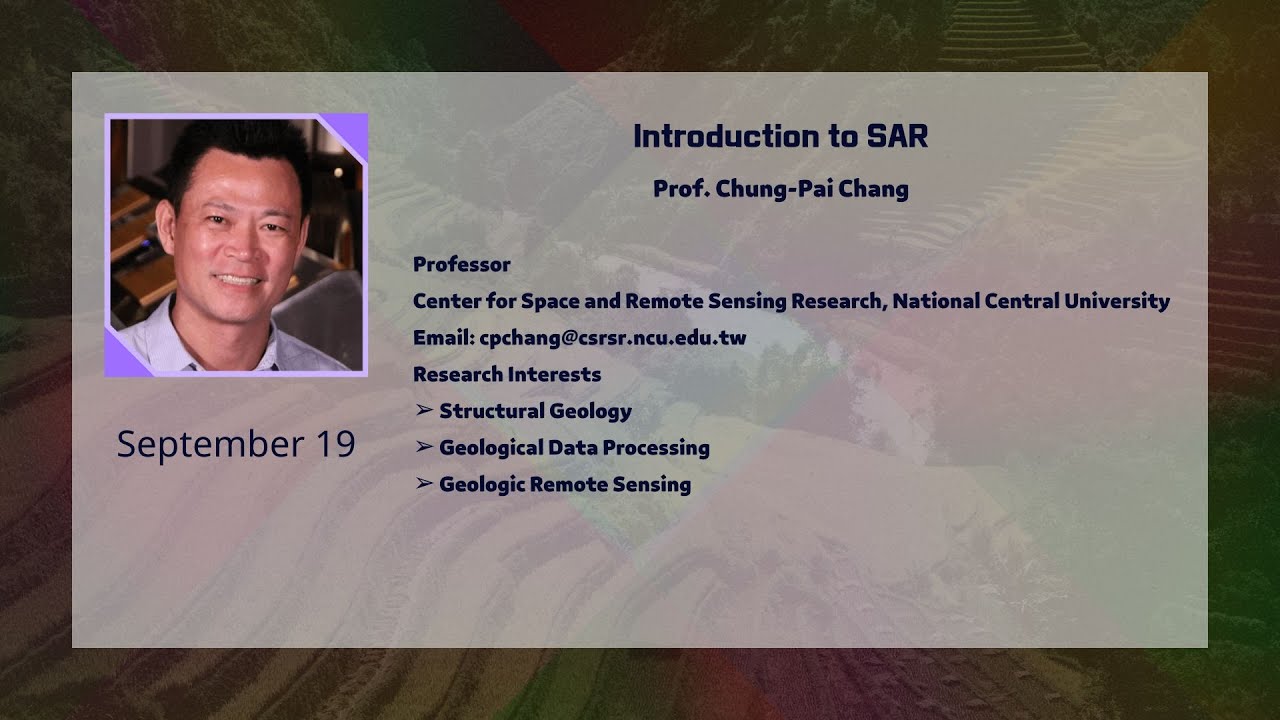 【SAR Course - 1】Prof. Chung-Pai Chang——Introduction to SAR - YouTube