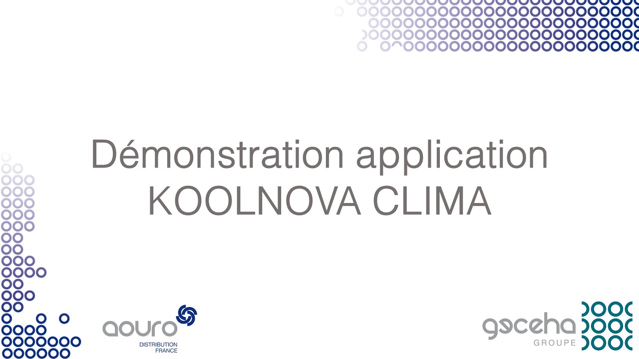 Démonstration de l'application KOOLNOVA CLIMA par Aouro Distribution - YouTube