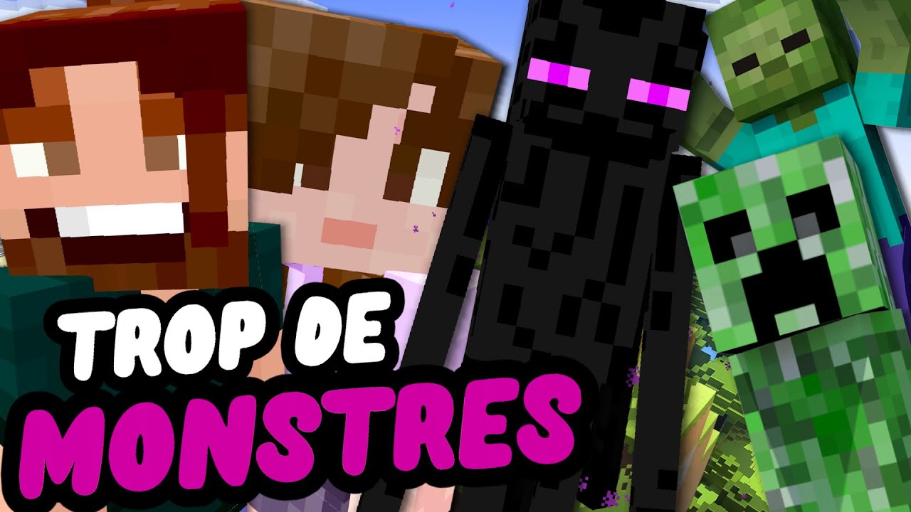 TROP DE MONSTRES DANS CETTE VIDEO ! | SURVIE MINECRAFT GUILLAUME & KIM ...