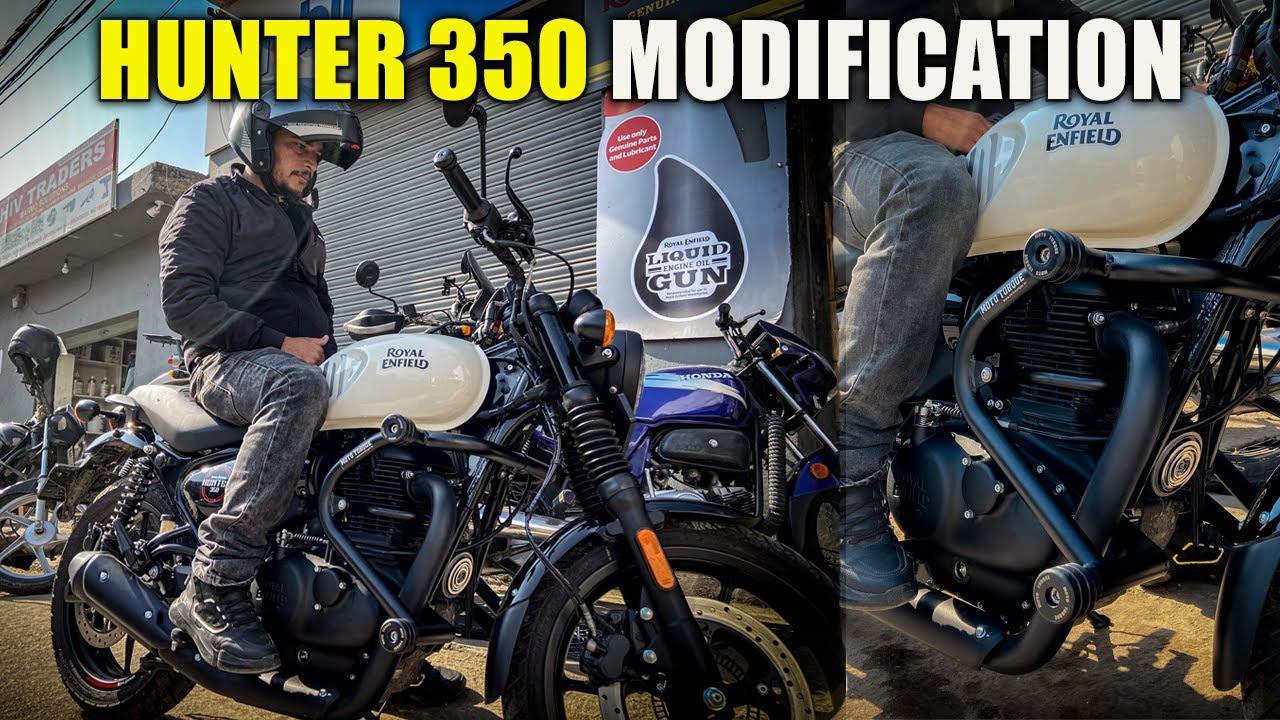 Moto Torque Crash Guard for Hunter 350 | Hunter 350 Modification - YouTube