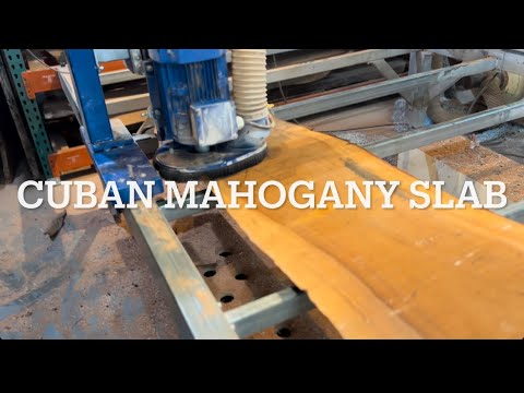 Flattening CUBAN MAHOGANY SLAB ON THE SLABMASTER #sawmill #woodworking ...