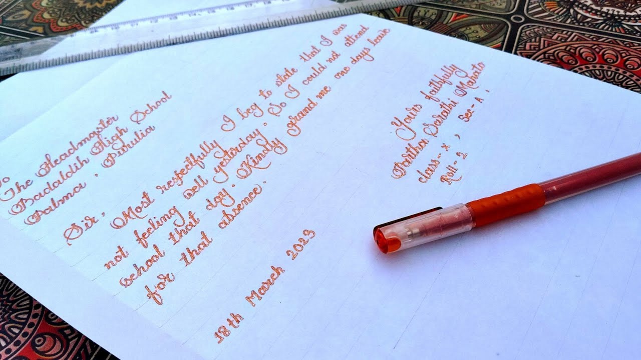 How To Write An Application For Leave Of Absence॥ Application Letter ...