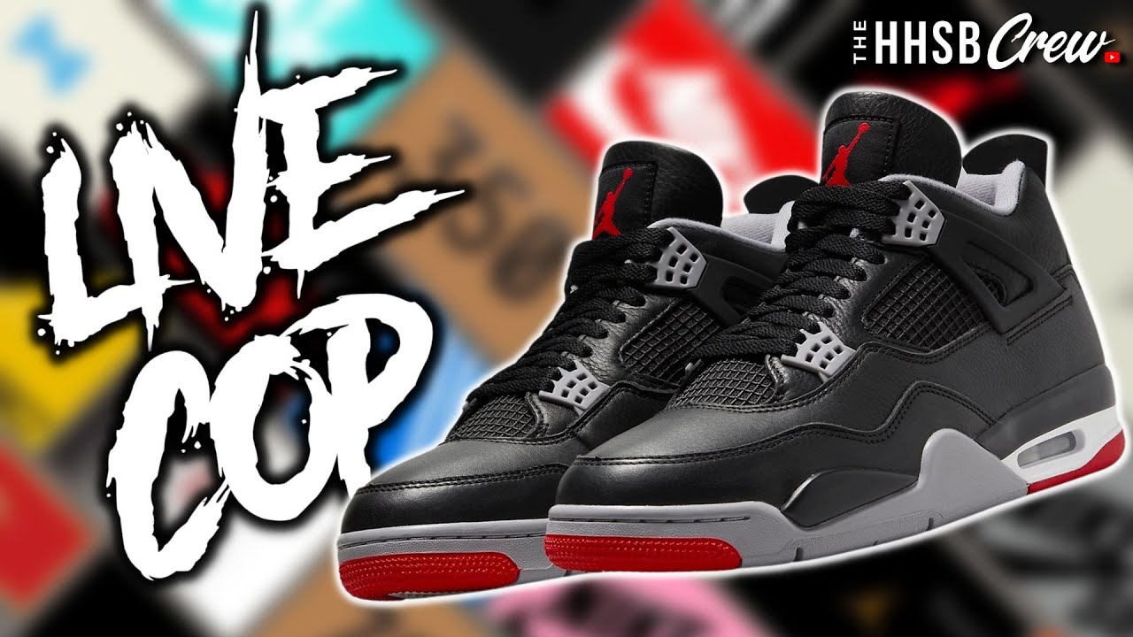 LIVE COP - Air Jordan 4 Bred Reimagined - YouTube