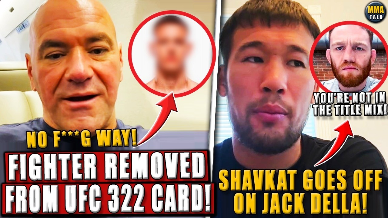 UFC 322 Fighter REMOVED from the card! Shavkat Rahkmonov GOES OFF on ...