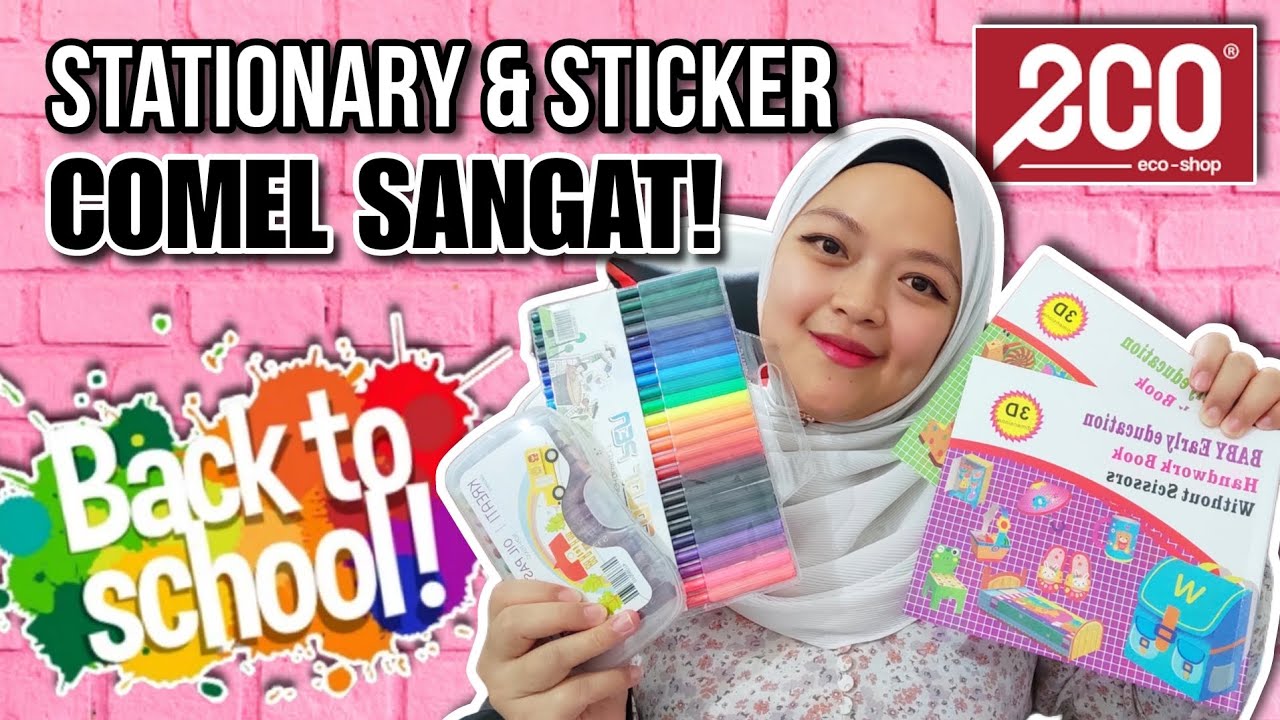 ECO SHOP HAUL 🌸 Cute Stationaries 🌸 Terjebak Beli Sticker Comel! 😍 # ...