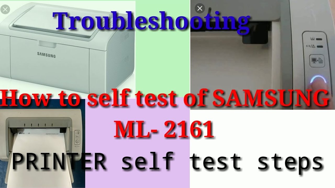 How to take a self test of SAMSUNG ML -2161 Printer without connecting ...