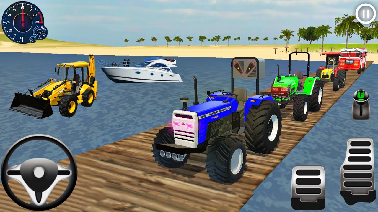 Mini Coach Bus Stuck In Sea Pull Out By Tractor In Game 💥 #driving # ...