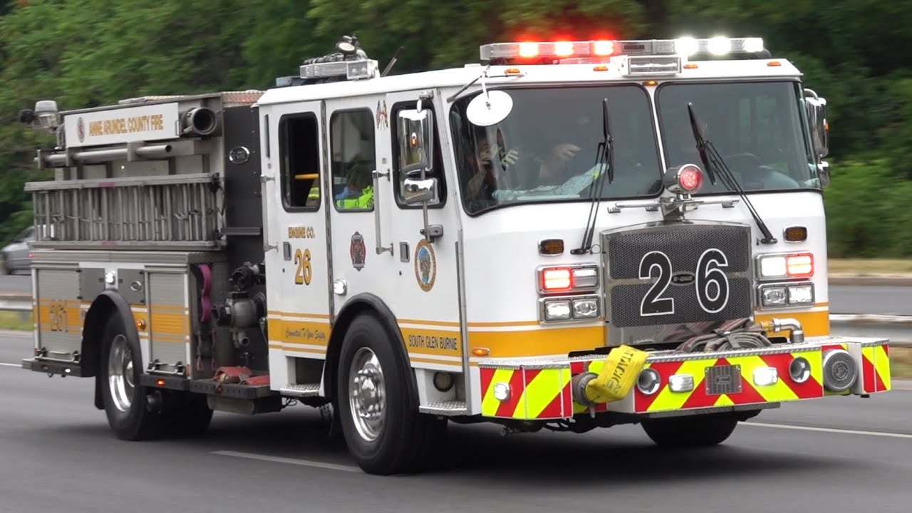 Anne Arundel County Fire Department Engine 26 Responding 6/20/23 - YouTube