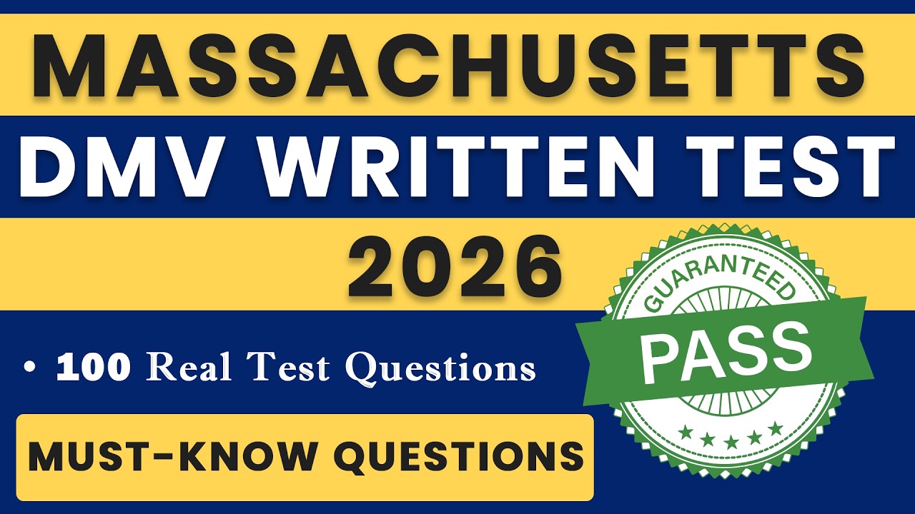 Massachusetts RMV Written Test 2026 | 100 Most Important Questions | MA ...