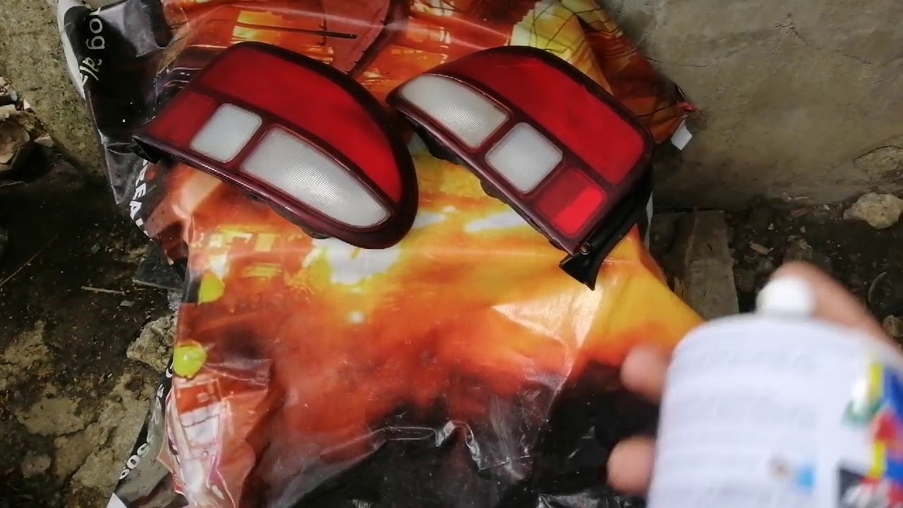 Smoke Spray Tinting of headlights, tail lights and corner lights (Kia ...