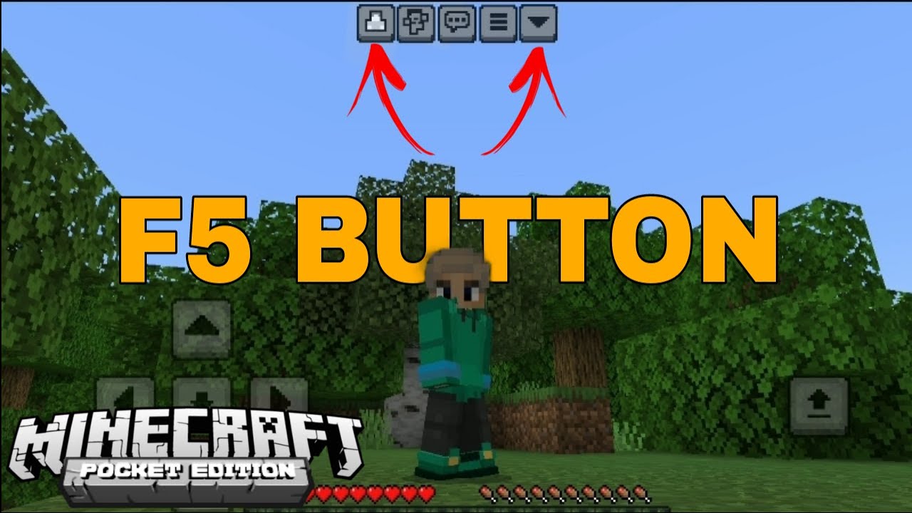 Finally F5 Button Added In Minecraft PE | F5 Button Addon For Minecraft ...
