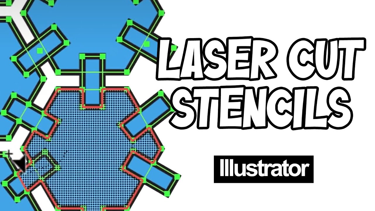 Stencils for laser cutting made simple - Adobe Illustrator - YouTube
