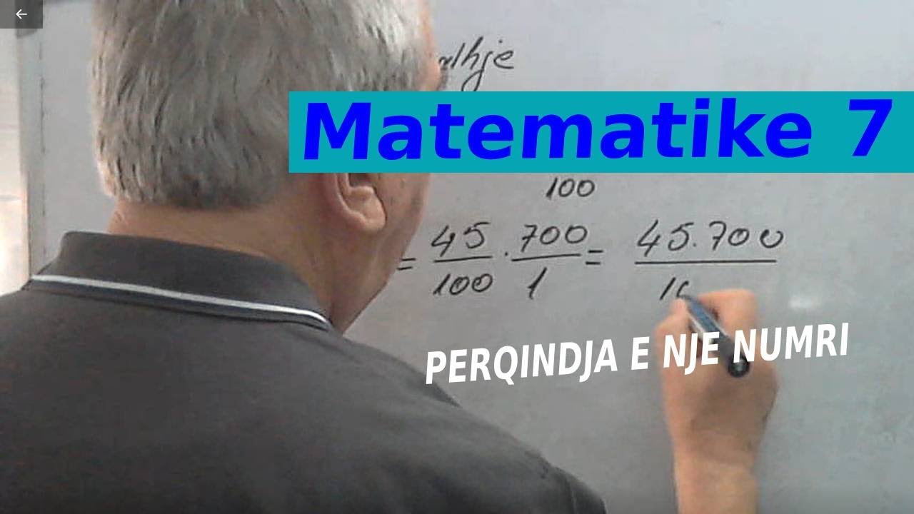Matematike 7/ Perqindja e nje numri - YouTube