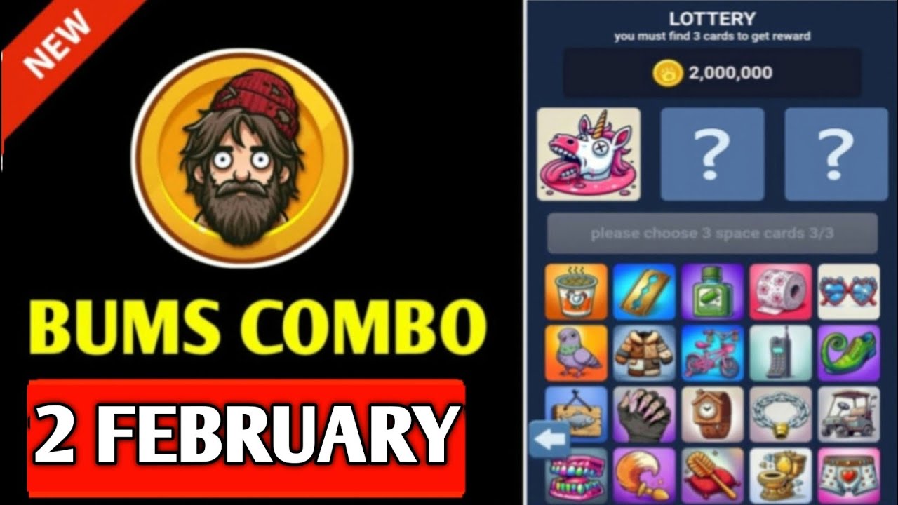 Bums Daily lottery cards 2 February | Bums Today Daily Combo Cards ...