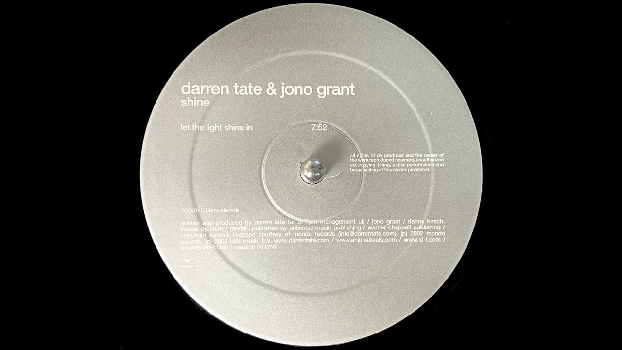 Darren Tate & Jono Grant - Let The Light Shine In (2002) - YouTube