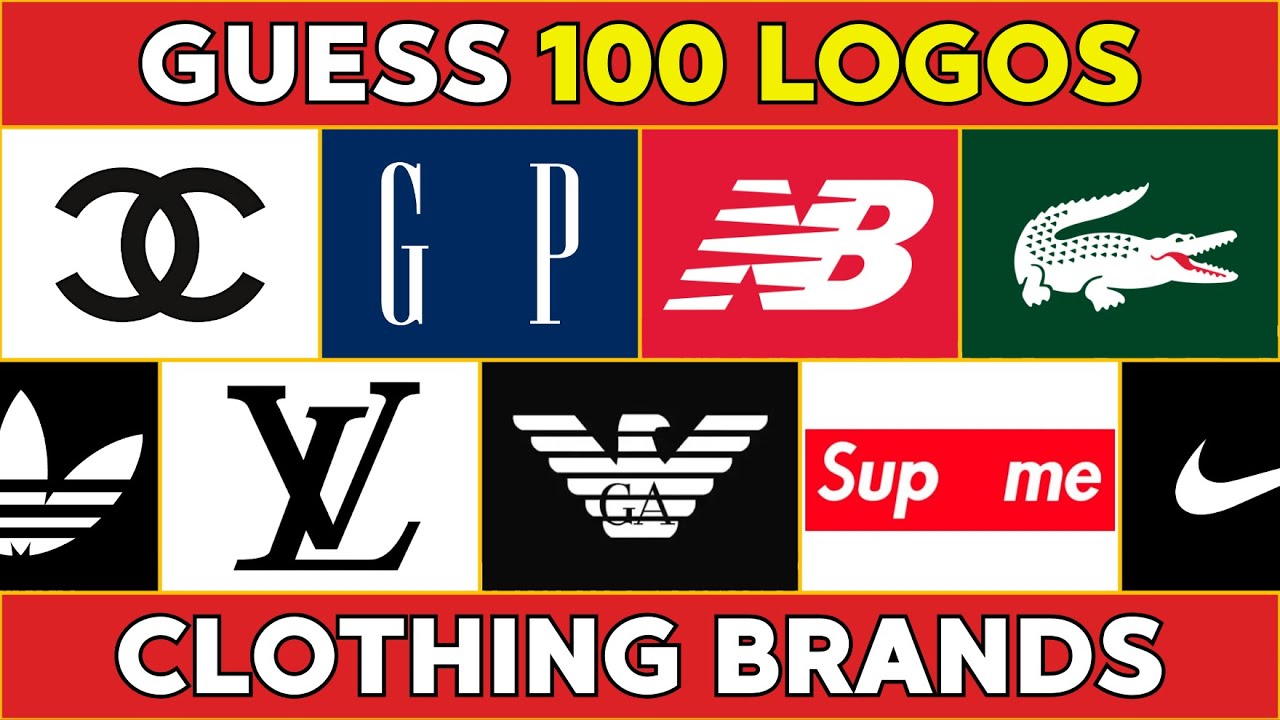 Guess 100 Clothing Brand Logos | Logo Quiz: Easy, Medium, Hard & Pro ...