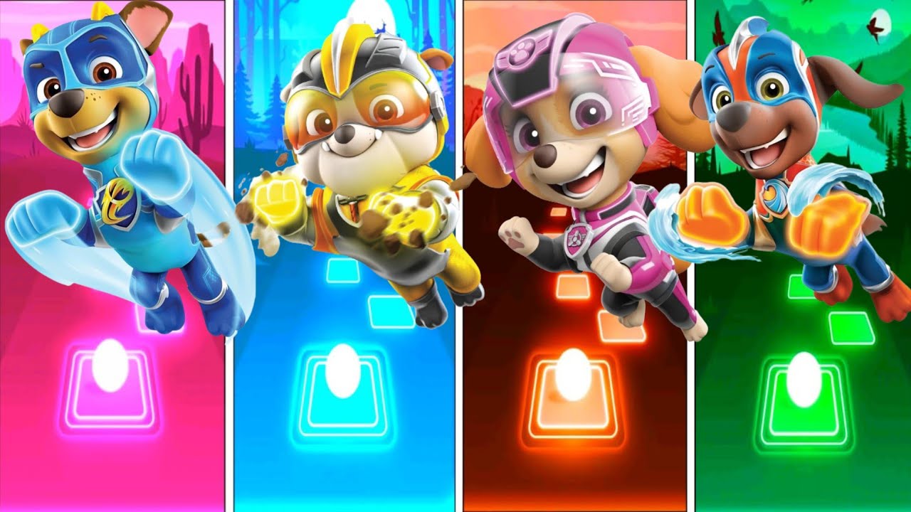 Paw Patrol Super Mighty Pups Team' - Chase 🆚 Rubble 🆚 Skye 🆚 Zuma 🎶 ...