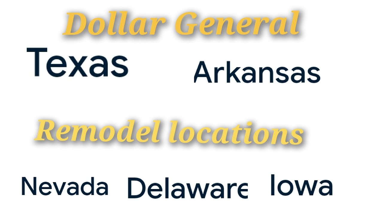Dollar General Future Remodel locations - YouTube