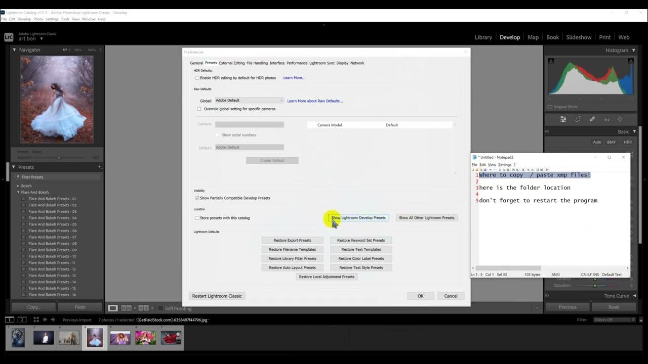 How to use (.xmp) file presets in Adobe Photoshop Lightroom Clasic - YouTube