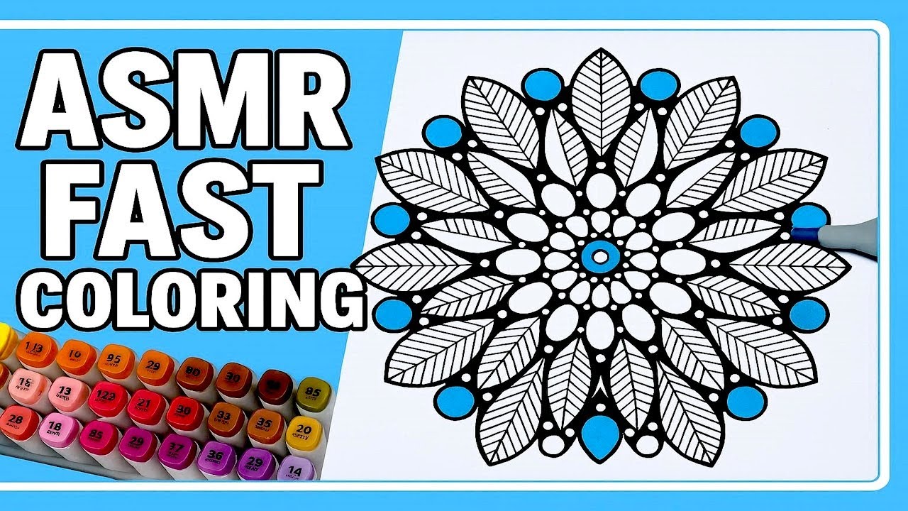 Satisfying Fast Mandala Coloring - Marker ASMR Sound #Mandala #asmr # ...