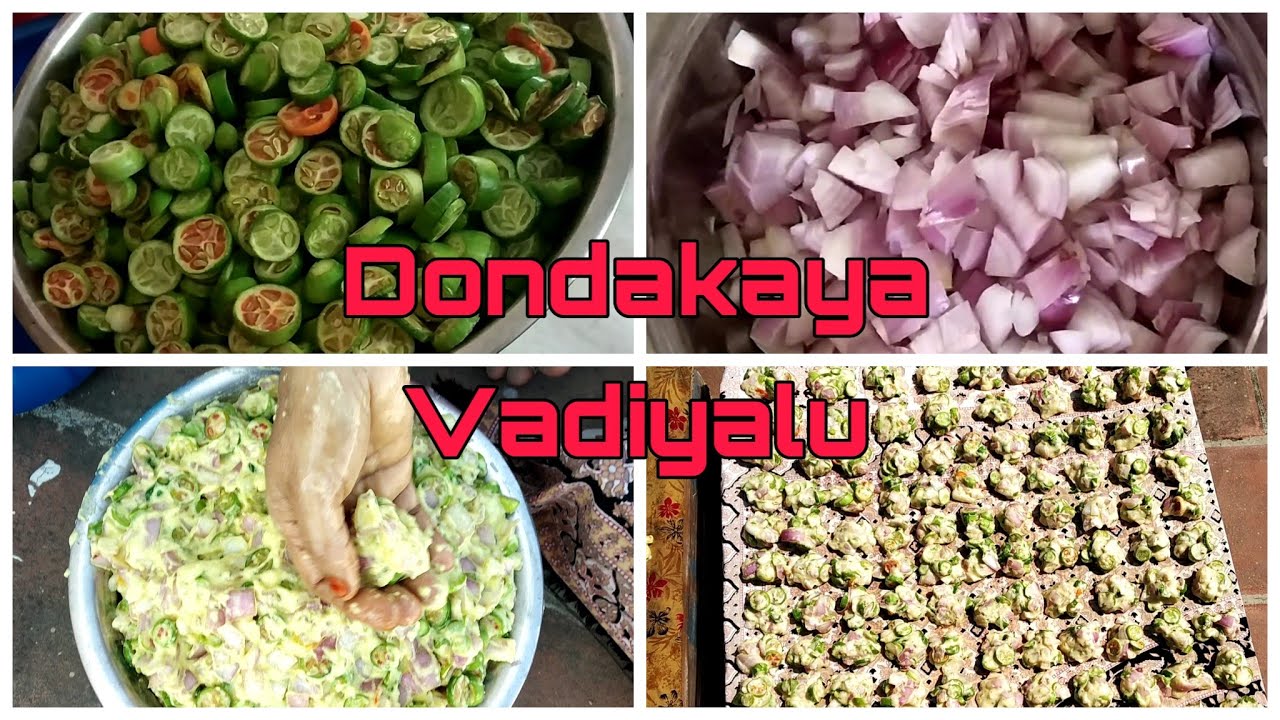Dondakaya Vadiyalu | Ivy Gourd |Kundru |Tindora Fryums - YouTube