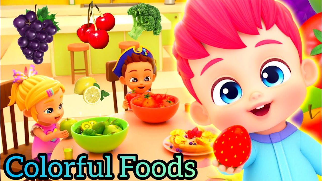 Colorful Foods Song | Color Food Challenge | Colour Food | Poems For ...