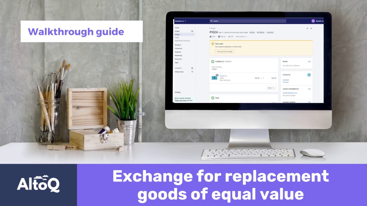 Exchange for replacement goods of equal value - YouTube