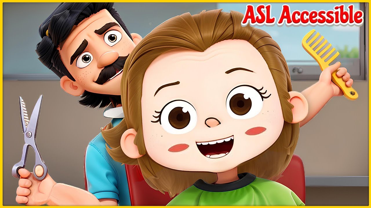 Barber Shop Sign Language Song! Learning About My First Haircut! - YouTube