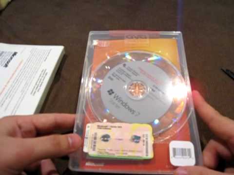 Windows 7 Starter OEM unboxing - YouTube